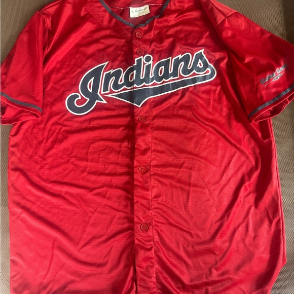 Majestic | Shirts | Red Indians Baseball Jersey Xl | Poshmark